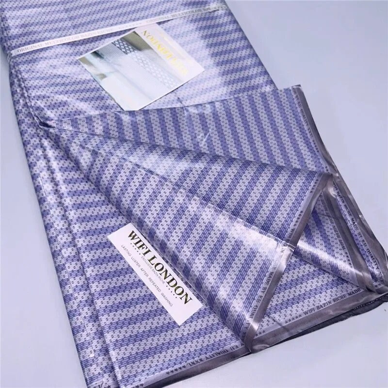 5 Meter 100% Cotton African Jacquard Basin Dress Fabric Bazin Riche ...