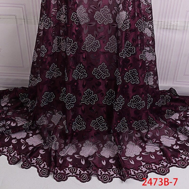 High Quality African French Net Lace Fabric Wit Stones French - Etsy UK