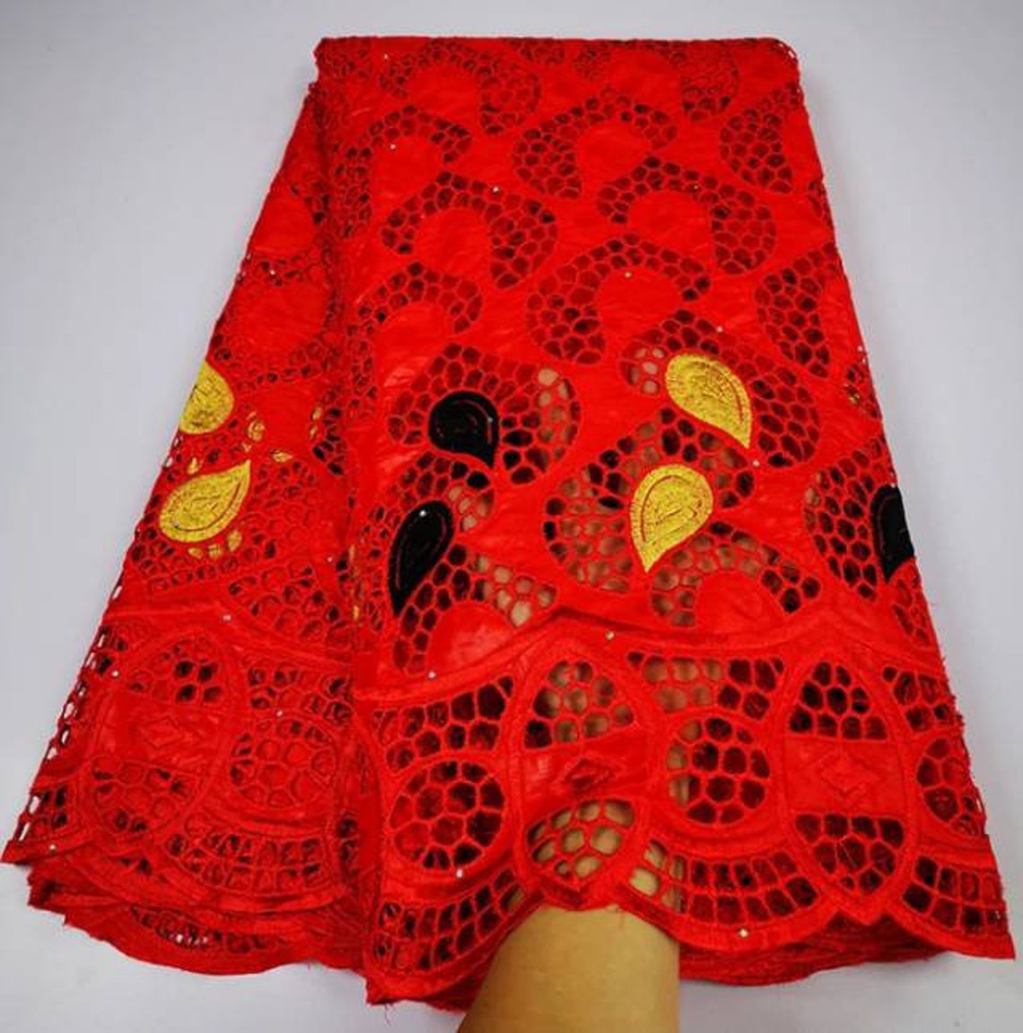 Bazin Brode African Lace Fabric Wedding African Bazin Riche Fabric 2 ...