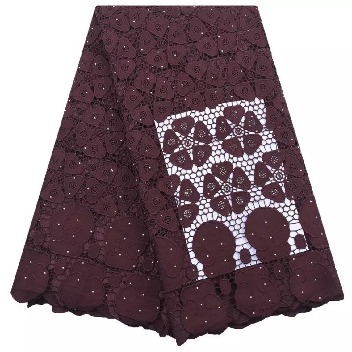African Net Lace Fabric High Quality Nigerian Rhinestone Lace ...