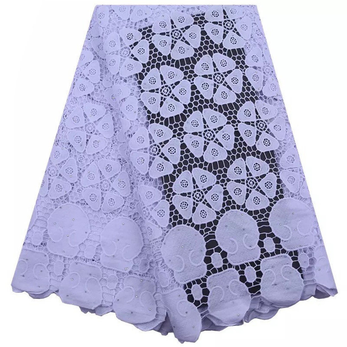 African Net Lace Fabric High Quality Nigerian Rhinestone Lace ...