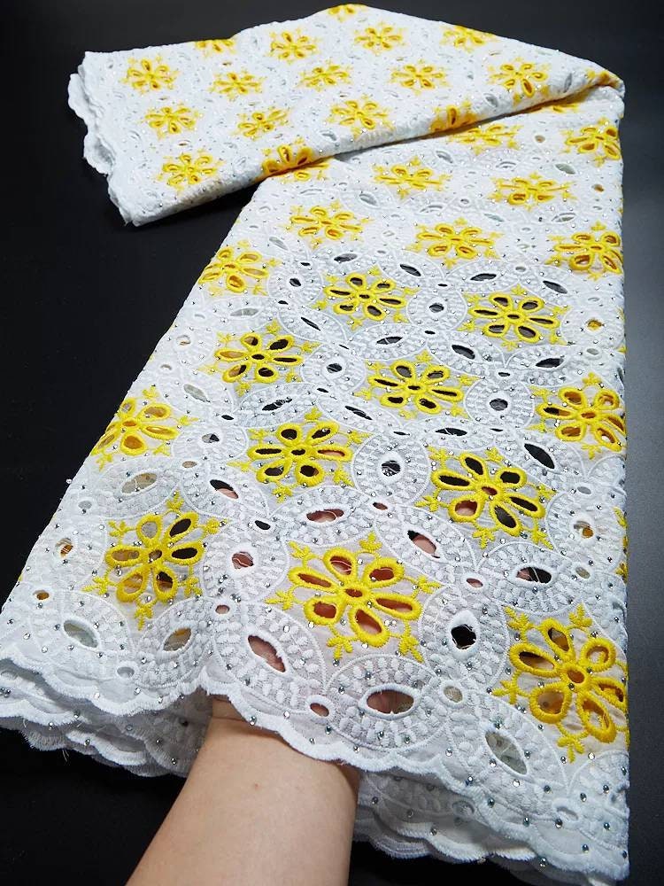 100% Cotton African Dry Lace Fabric Nigerian Lace Fabric High Quality ...
