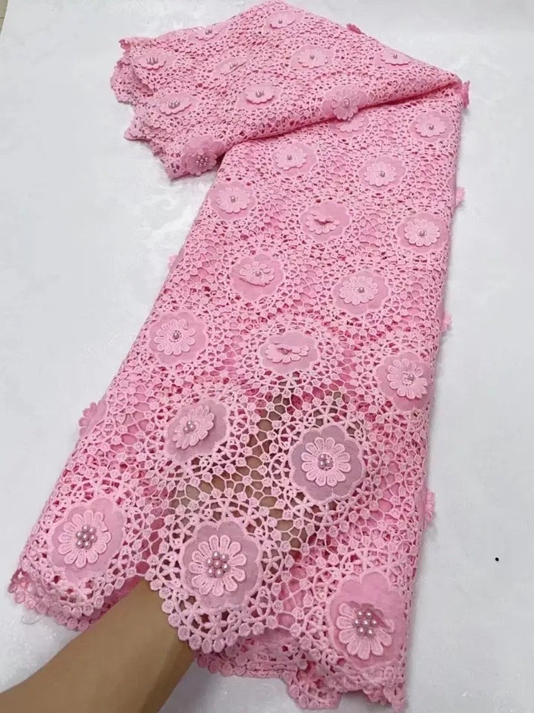 Beaded Guipure Cord Lace Fabric: High-end Wedding Sewing, 5 Yards - Etsy