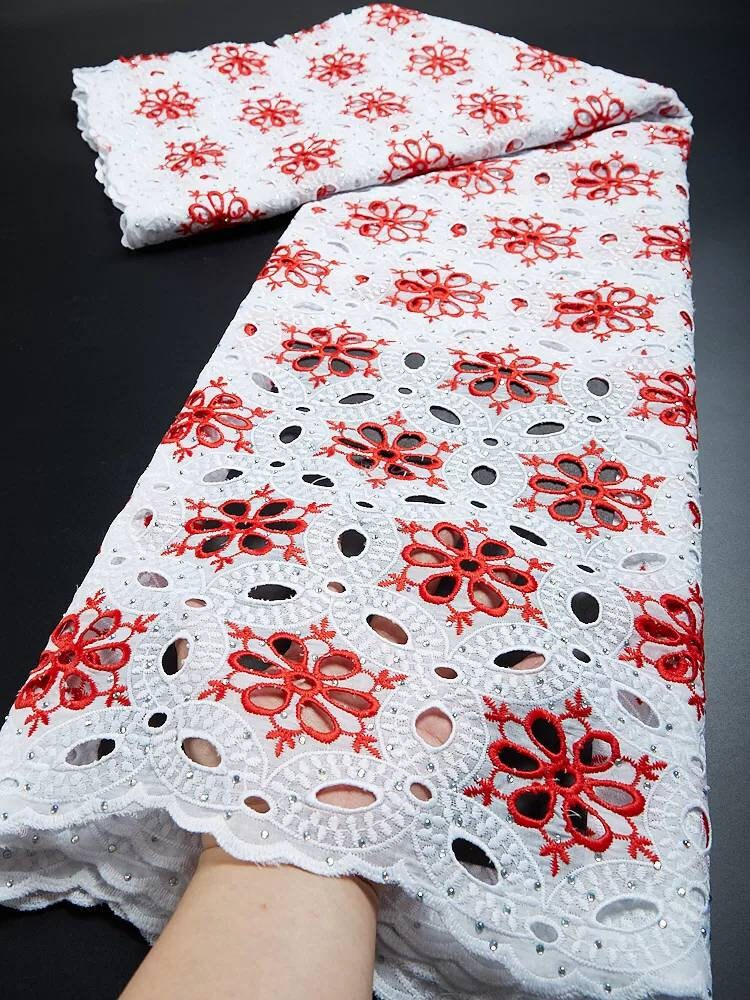 100% Cotton African Dry Lace Fabric Nigerian Lace Fabric High Quality ...