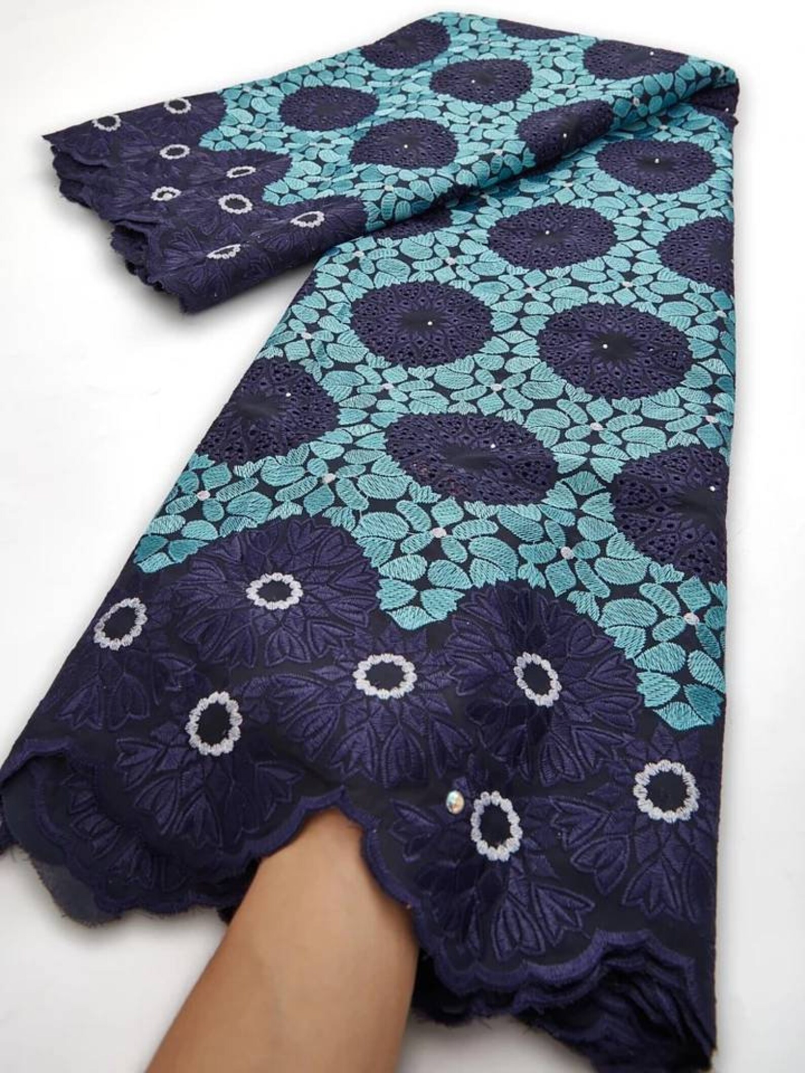 Latest Swiss Voile African Lace Fabric 5yards High Quality Cotton ...
