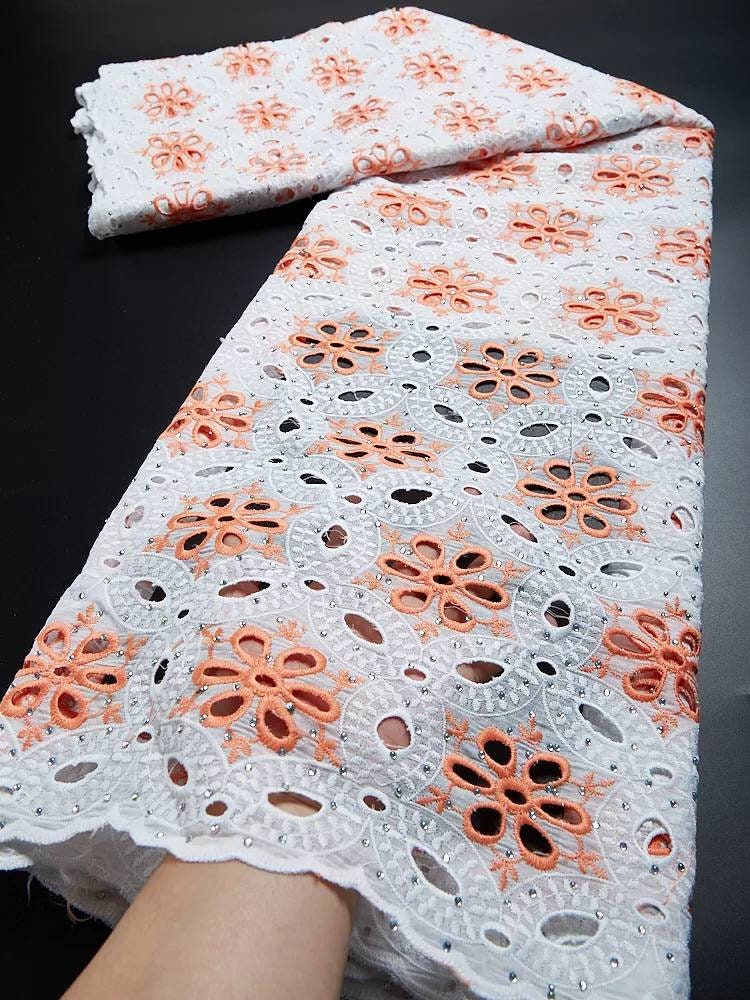 100% Cotton African Dry Lace Fabric Nigerian Lace Fabric High Quality ...