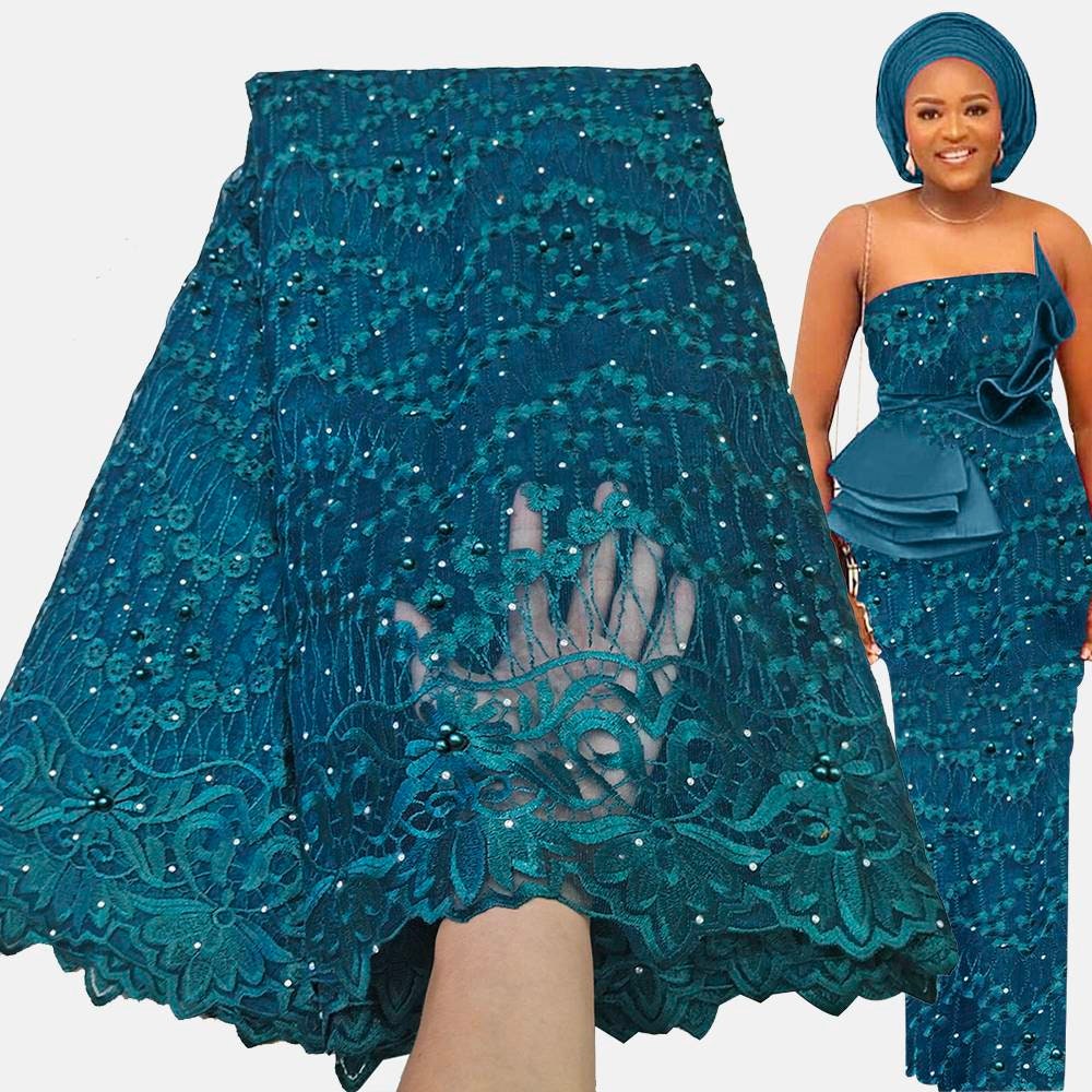 New African Lace Fabric 5 Yards High Quality Nigerian Women Wedding ...
