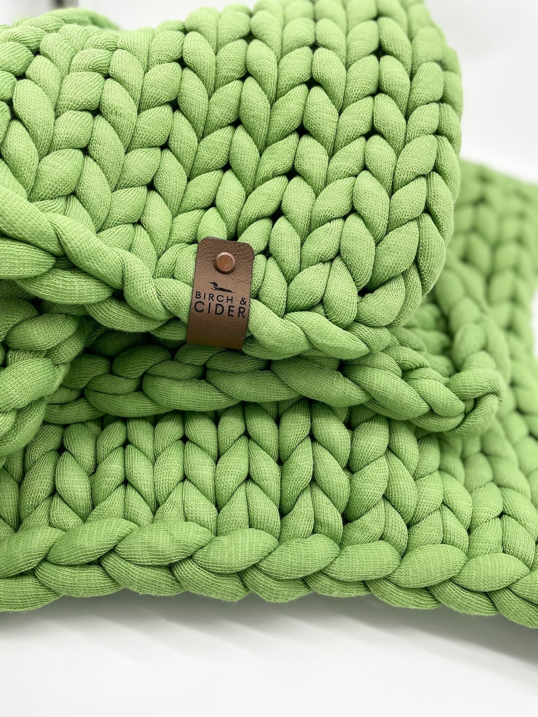 Chunky Knit Blanket Tags // XL Tags // Custom No Sew Faux Leather// 1"x ...