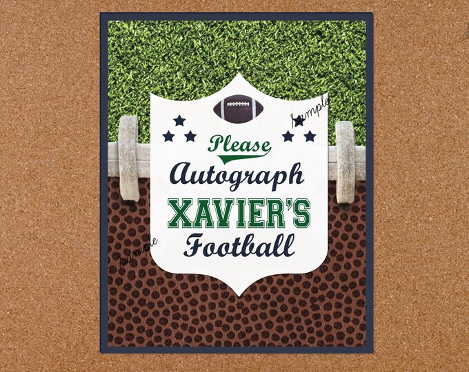 Football Autograph Sign, Personalized Sign My Ball, Football Party ...