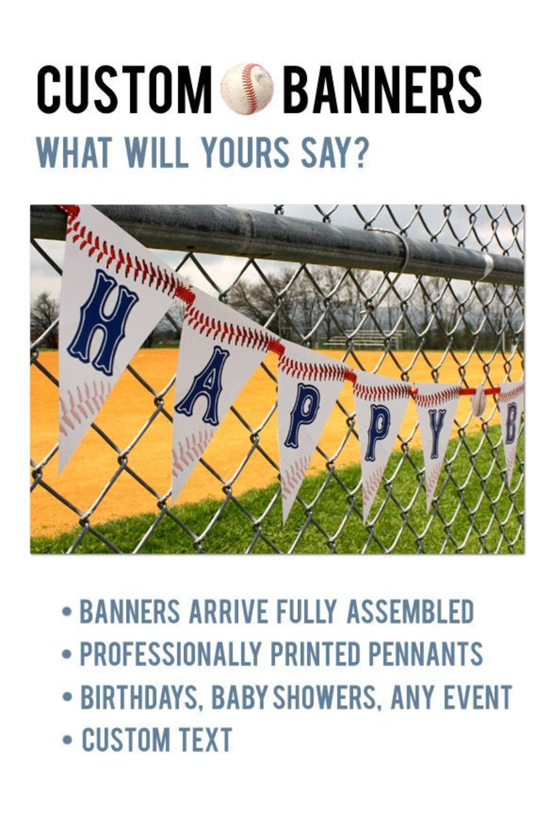 Baseball Party Banner, Baseball Birthday Party Decorations ...