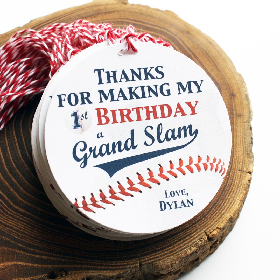 Baseball Party Tags, Baseball Birthday Party Favor Gift Tag, Baseball ...