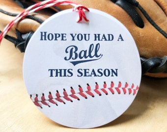 Baseball Tags Round Paper Gift Tags Set of 10 - Etsy