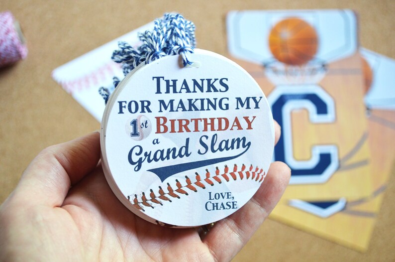 Baseball Party Tags Baseball Birthday Party Favor Gift Tag | Etsy