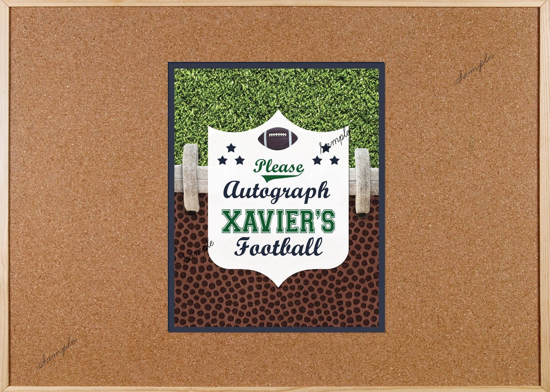 Football Autograph Sign, Personalized Sign My Ball, Football Party ...