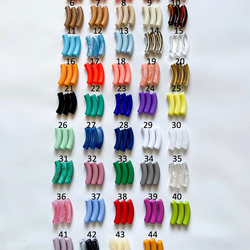 Curved Tube Beads - Etsy