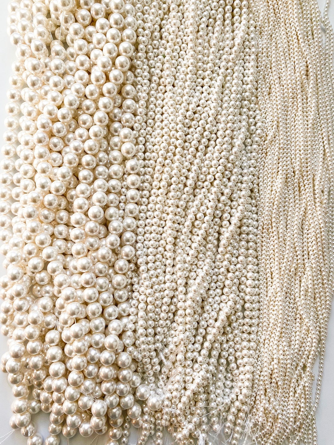 NEW SIZES Round Shell Pearl Shell Pearl 3mm 4mm 6mm 8mm - Etsy