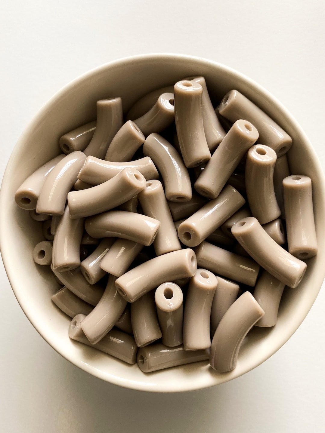 Taupe Acrylic Tube Beads,big Tubes Acrylic Beads,tube Beads,acrylic ...