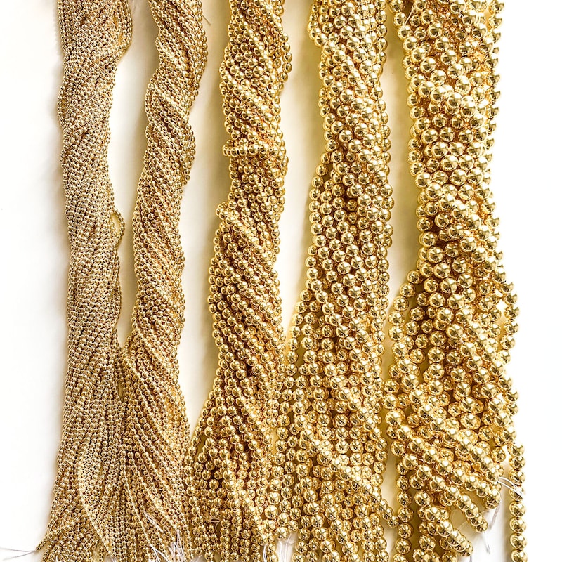 Lightweight Gold Beads - Etsy