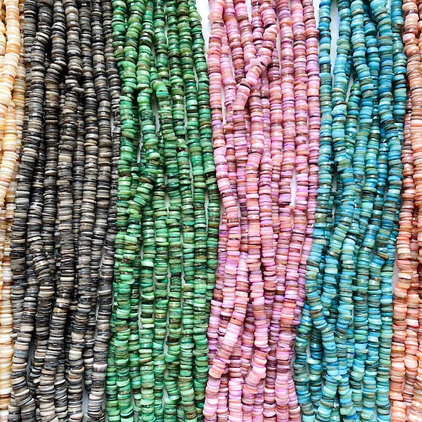 Shell Heishi Beads - Etsy
