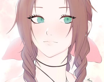 Ffvii/aerith Print #1 (L Poster or XL Vinyl Canvas), by Kawacy - Etsy