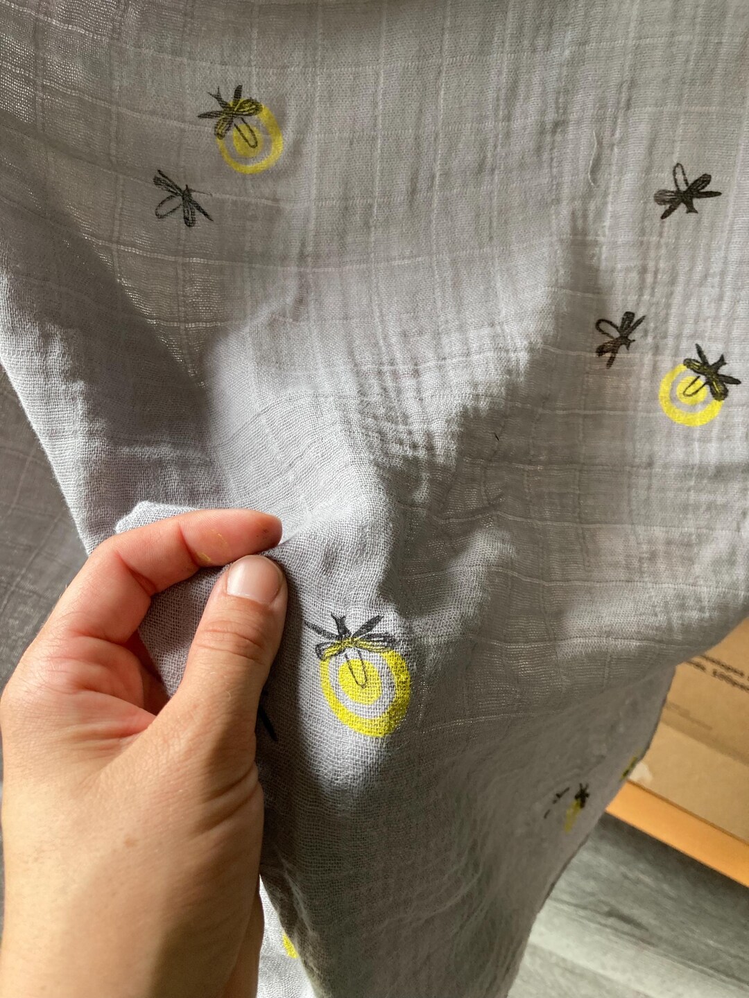 Firefly in Grey Baby Blanket, Lightning Bug Baby Shower Gift - Etsy