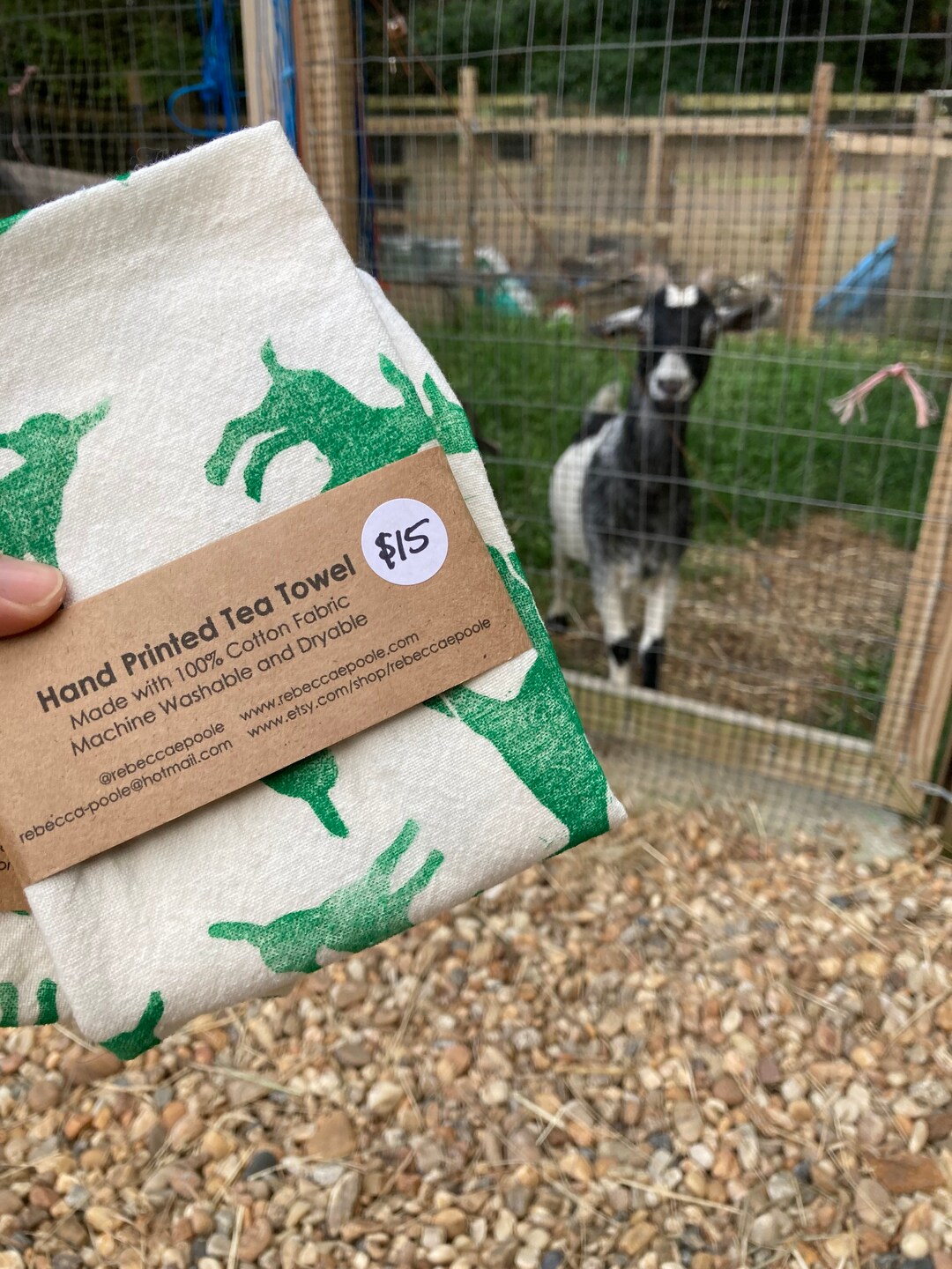 Green Goats Towel, Flour Sack Towel for Farmhouse, Dairy Goat Decor - Etsy