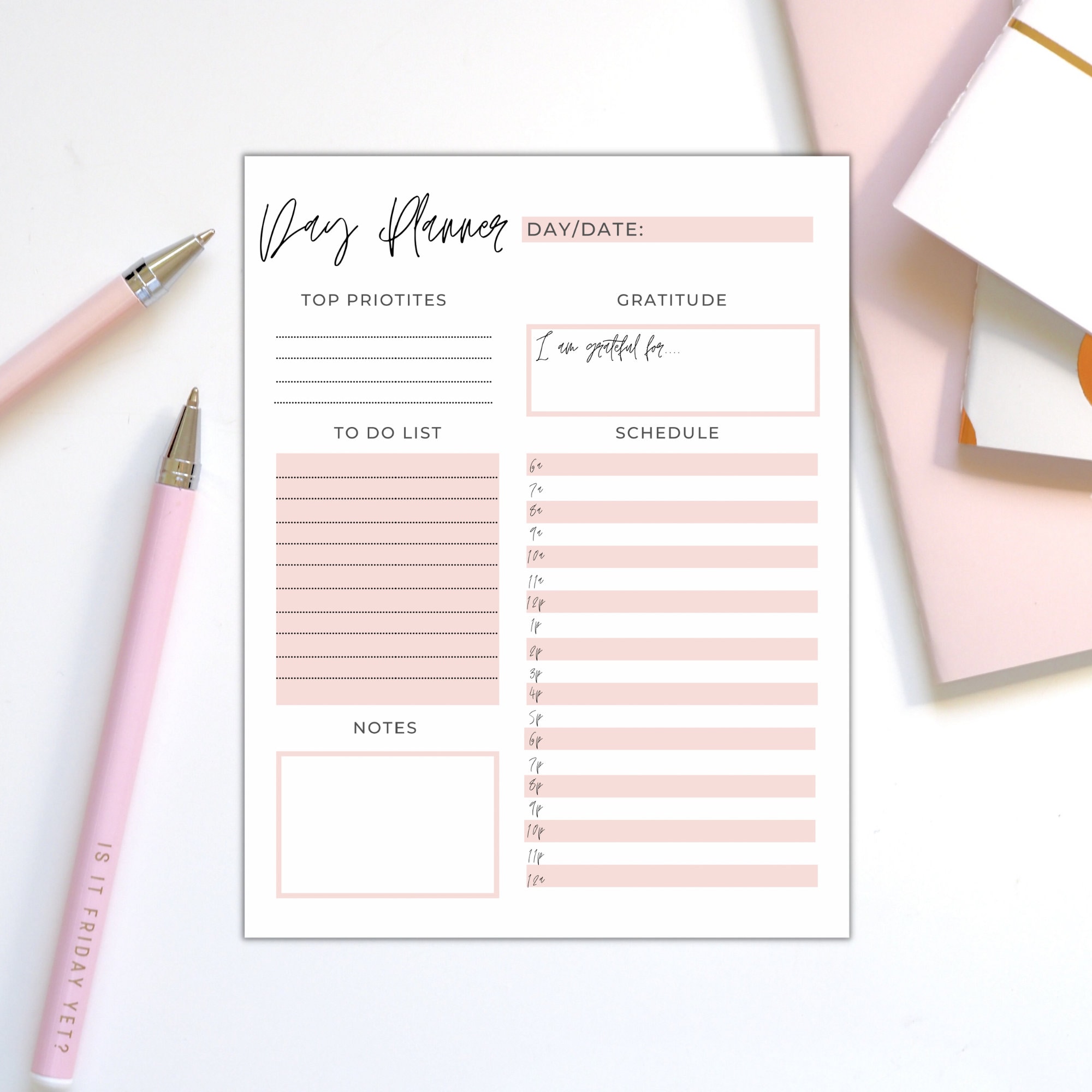 Daily Planner Printable| Printable Organizer| Instant Download| to Do ...