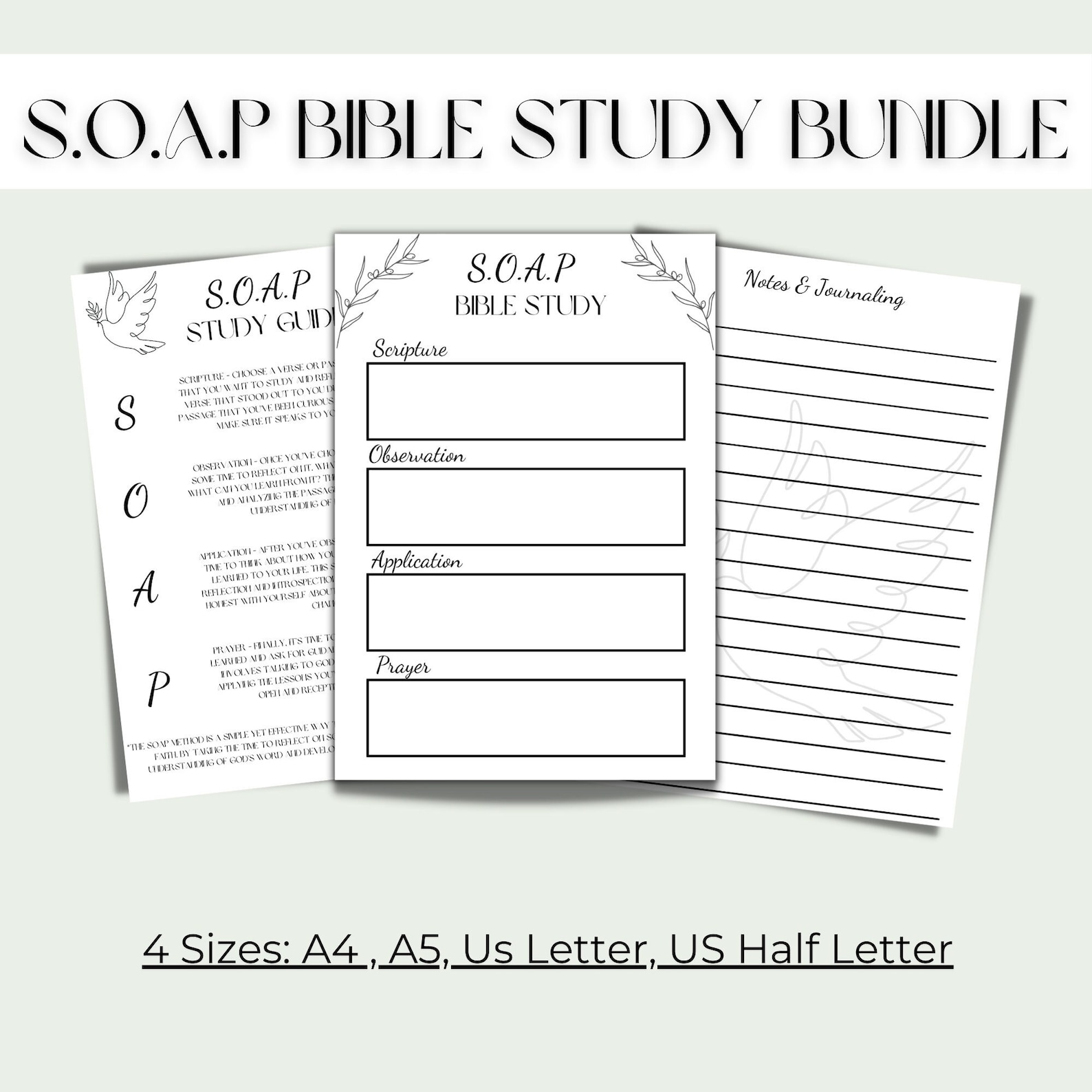 SOAP Bible Study Guide Printable| Digital Bible Study| SOAP Bible Study ...