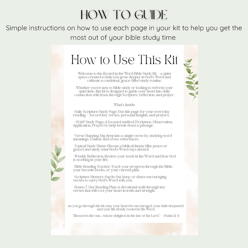 Rooted Bible Study Kit | Printable Bible Study Templates | Christian ...