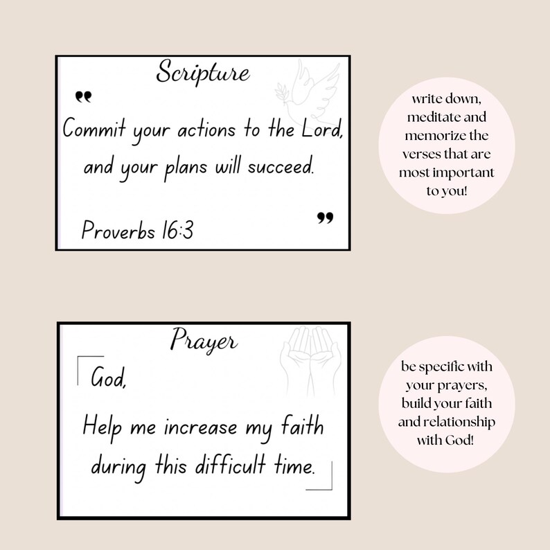 Bible Memorization and Prayer Card Bundle bible Memory Verse Cards DIY ...