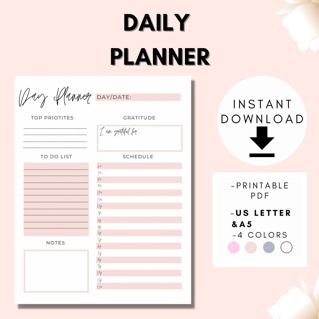 Daily Planner Printable| Printable Organizer| Instant Download| to Do ...