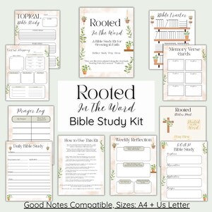 Rooted Bible Study Kit | Printable Bible Study Templates | Christian ...