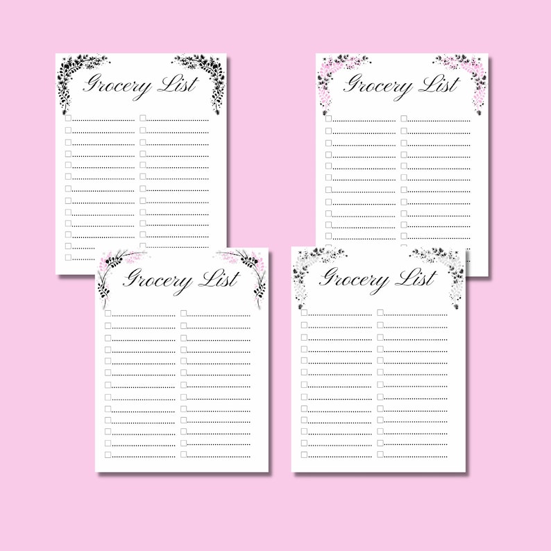 Grocery List Printable | PDF Grocery List || Shopping List | Meal Prep ...