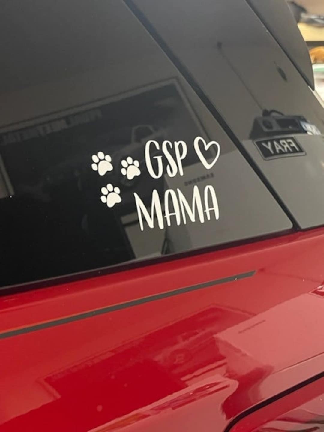 GSP Mama Car Decal - German Shorthaired Pointer - Vinyl Window Decal ...