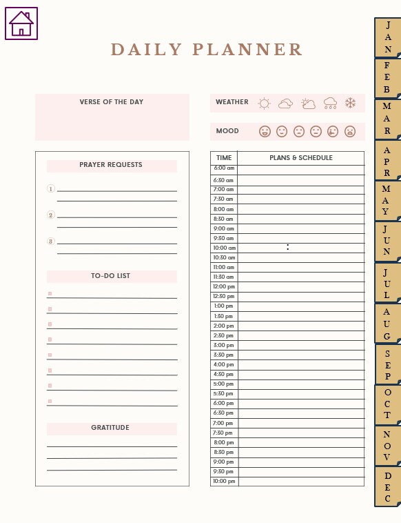 2024 Monthly and Daily Bible Planner - Etsy
