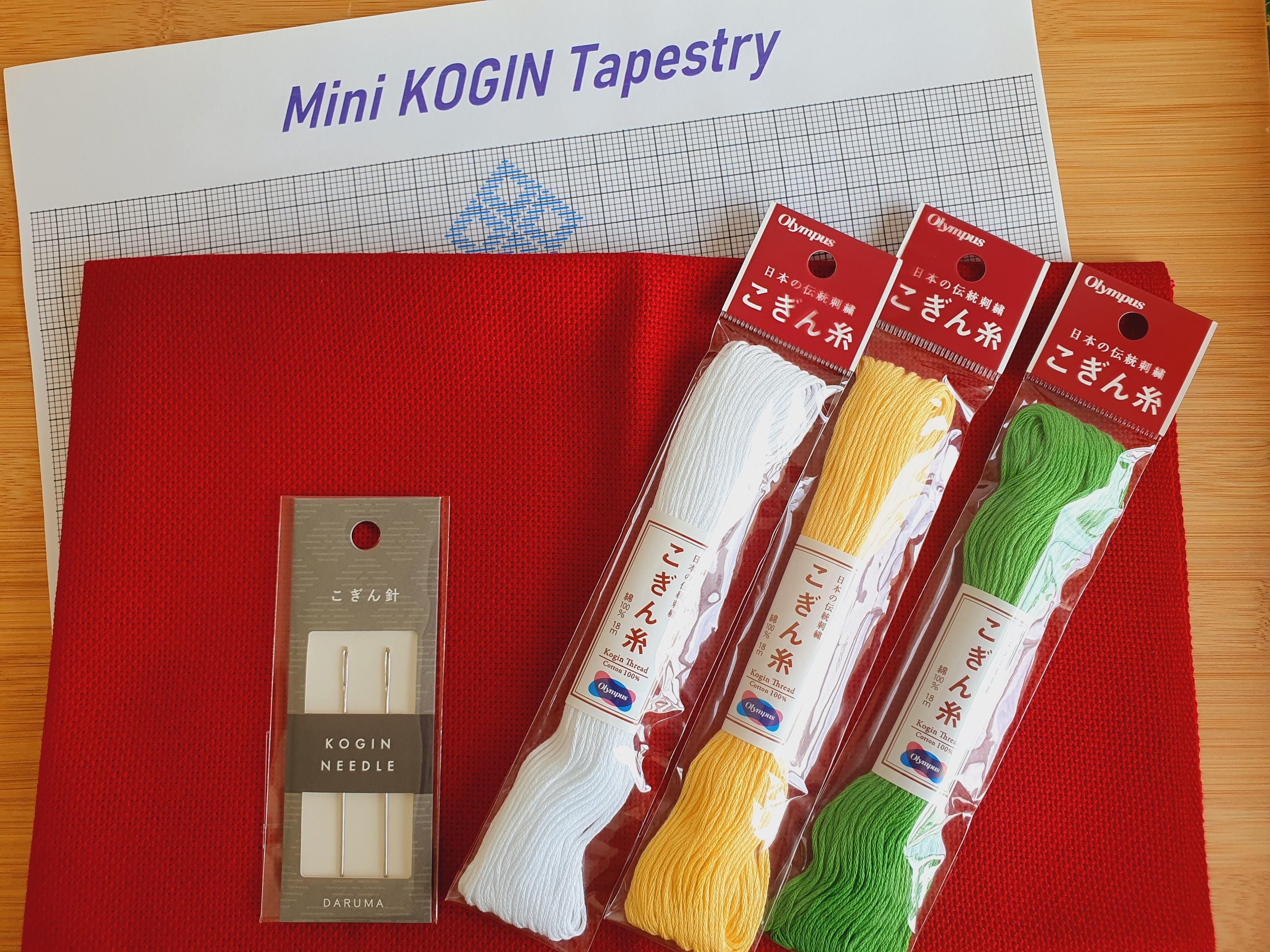 DIY KIT Small Ver. Kogin Tree Kit Japanese Embroidery Tapestry Wall Art ...