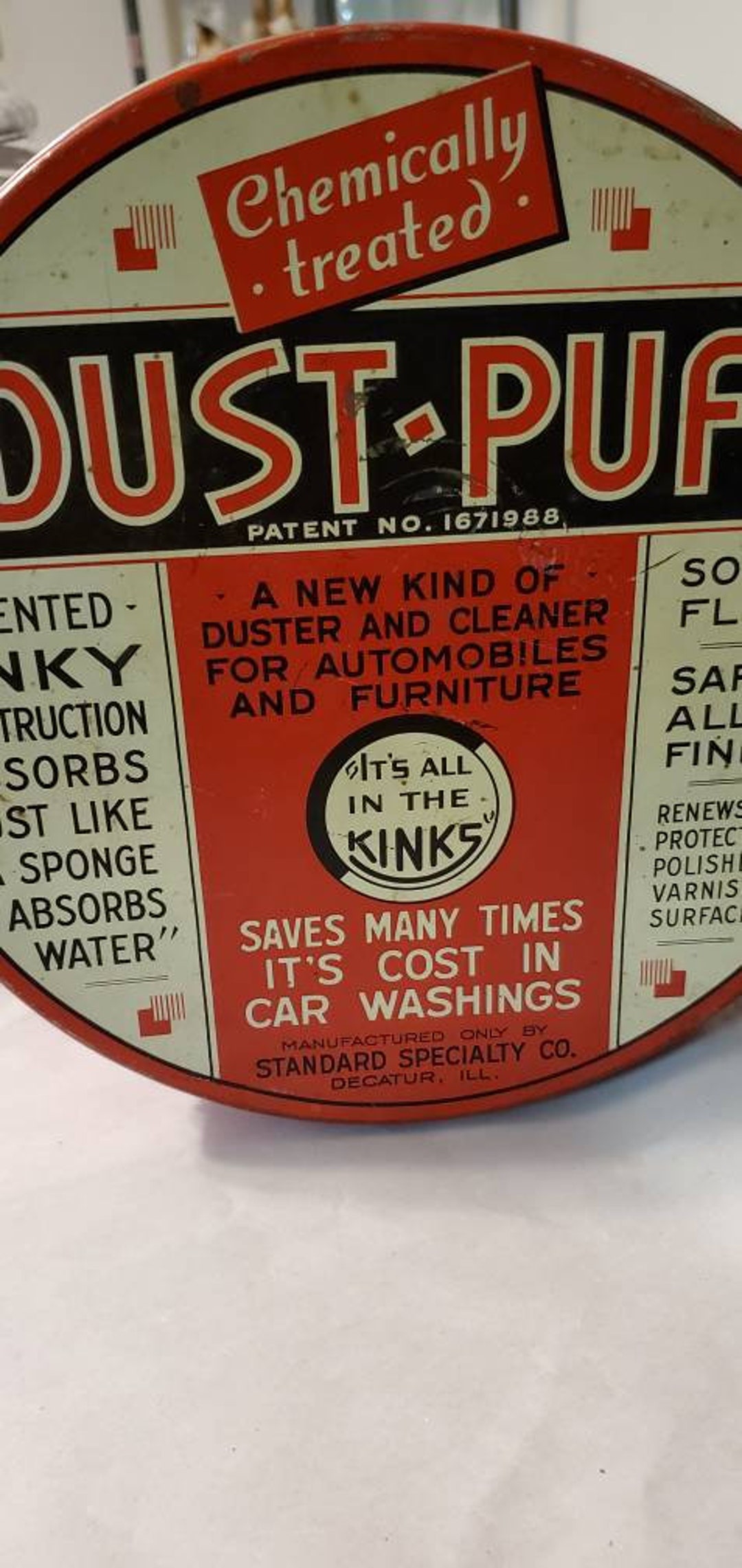 Vintage Dust-puff Tin - Etsy