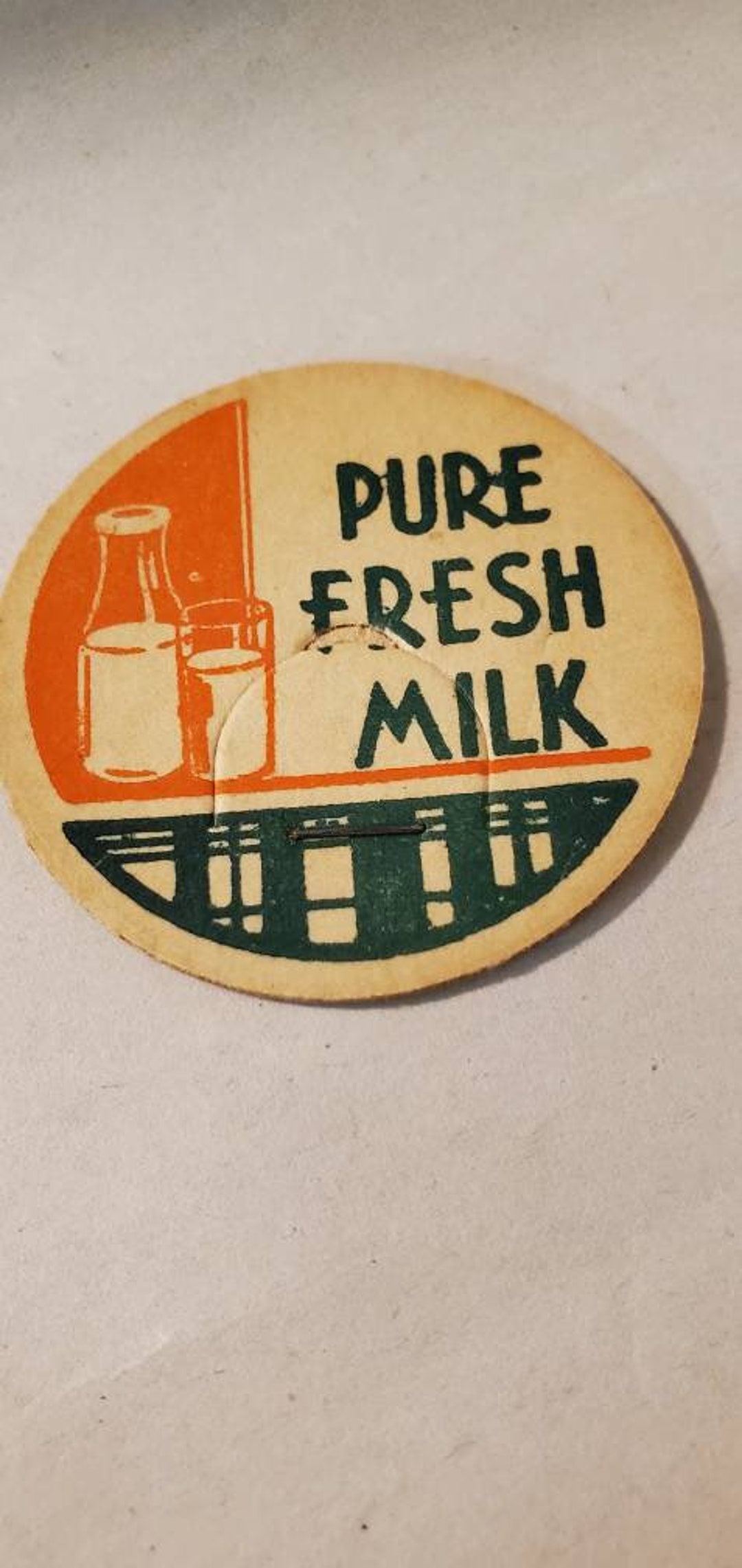 Vintage Milk Bottle Cap - Etsy