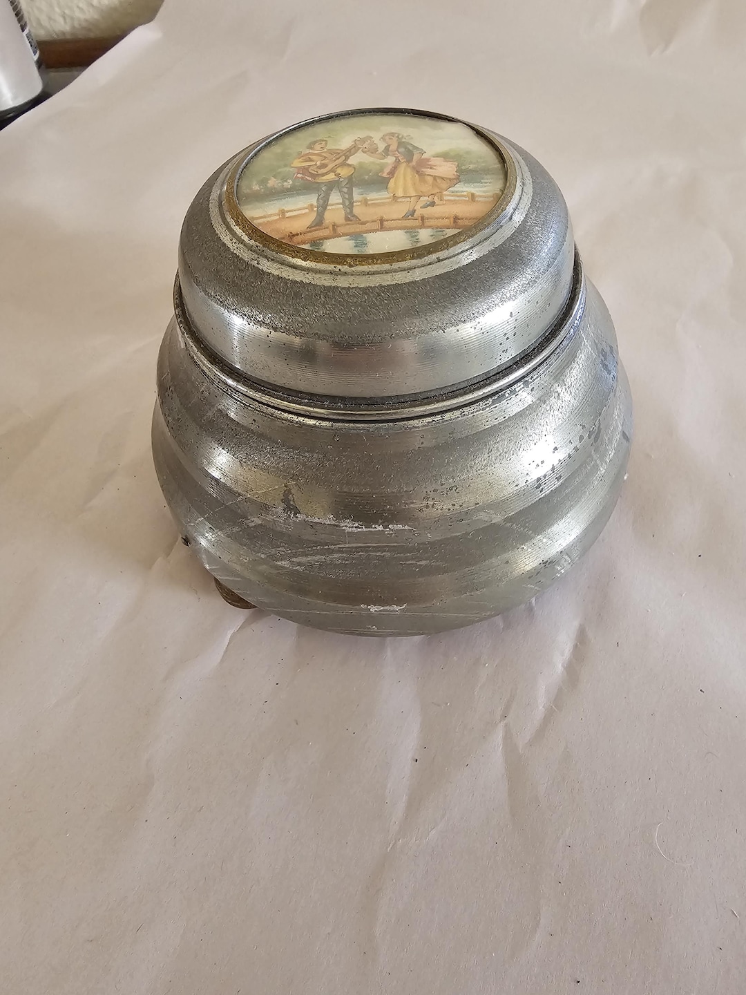 Vintage Powder Music Box - Etsy