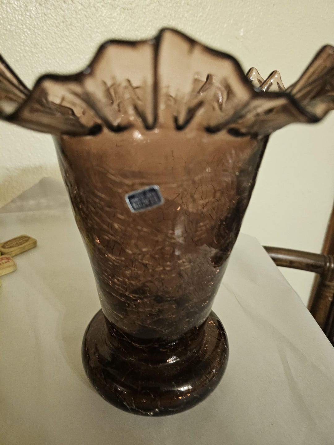 Vintage Beacon Blown Glass Vase - Etsy