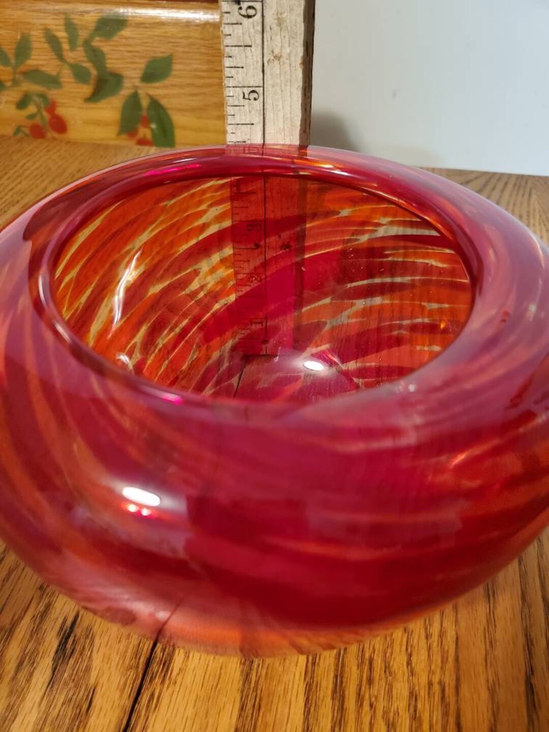 Viterra Glass Rose Bowl - Etsy