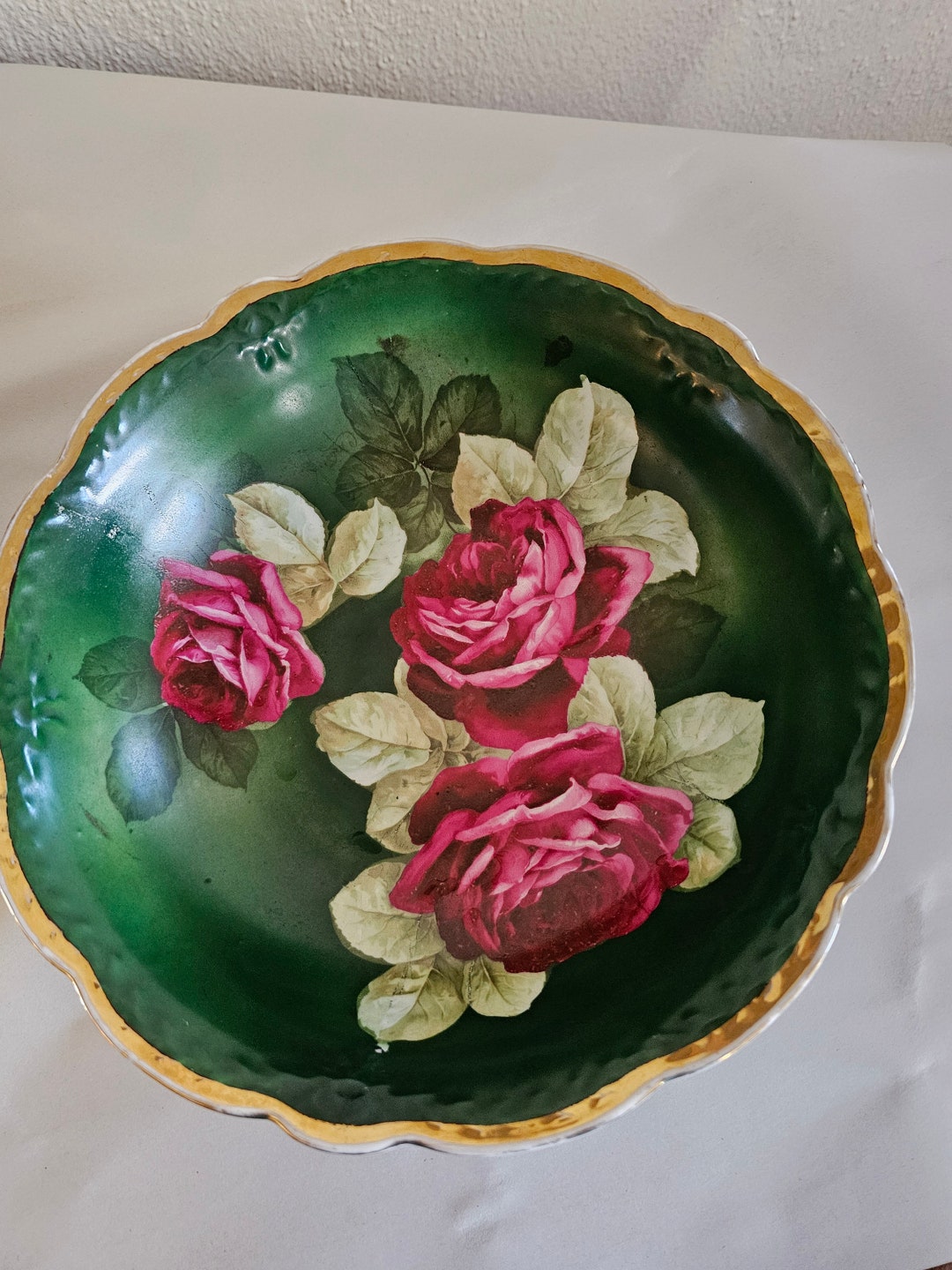 Beautiful Bavarian Rose Bowl - Etsy