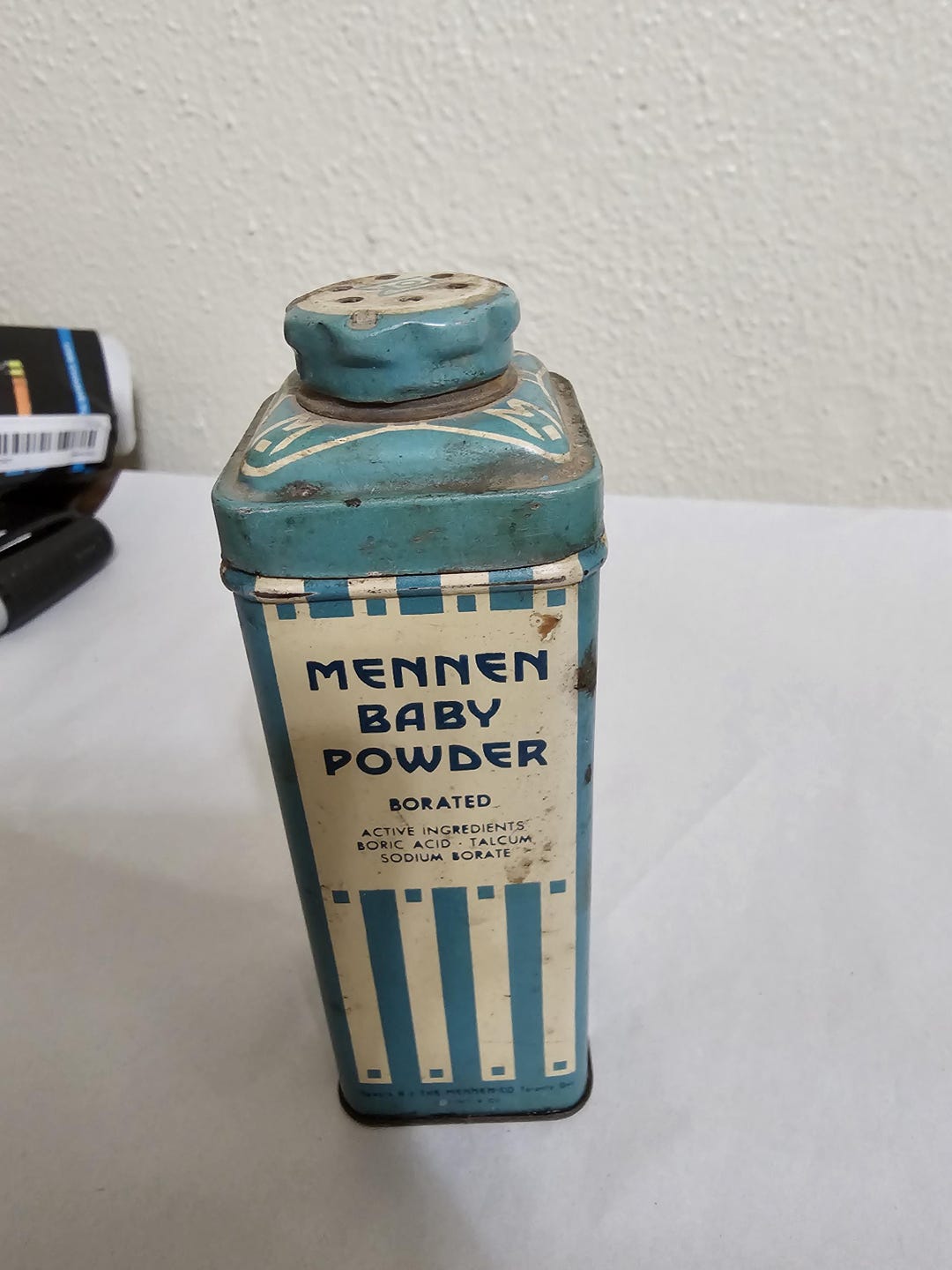 Vintage Mennen Baby Powder Tin as Found - Etsy