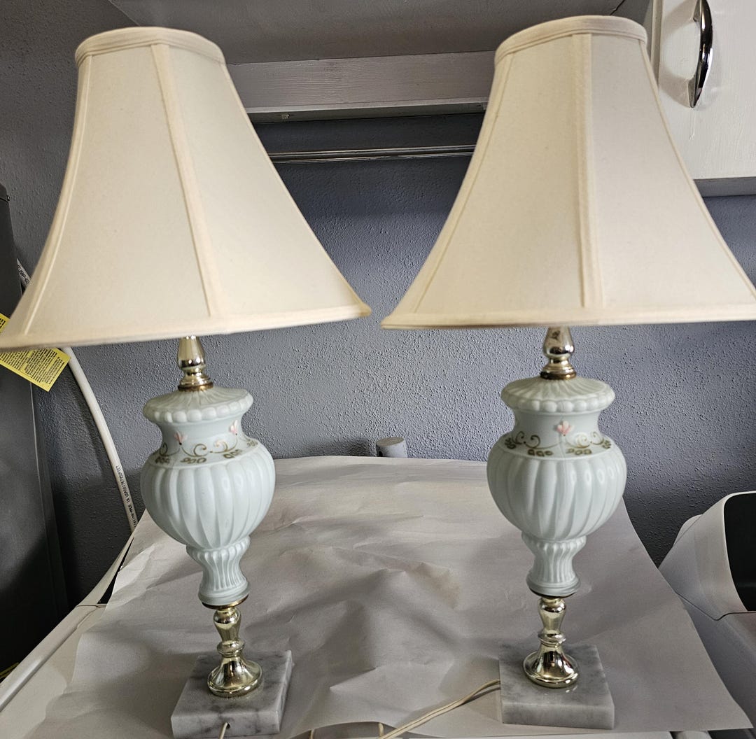 Pair of Vintage Dresser Lamps - Etsy