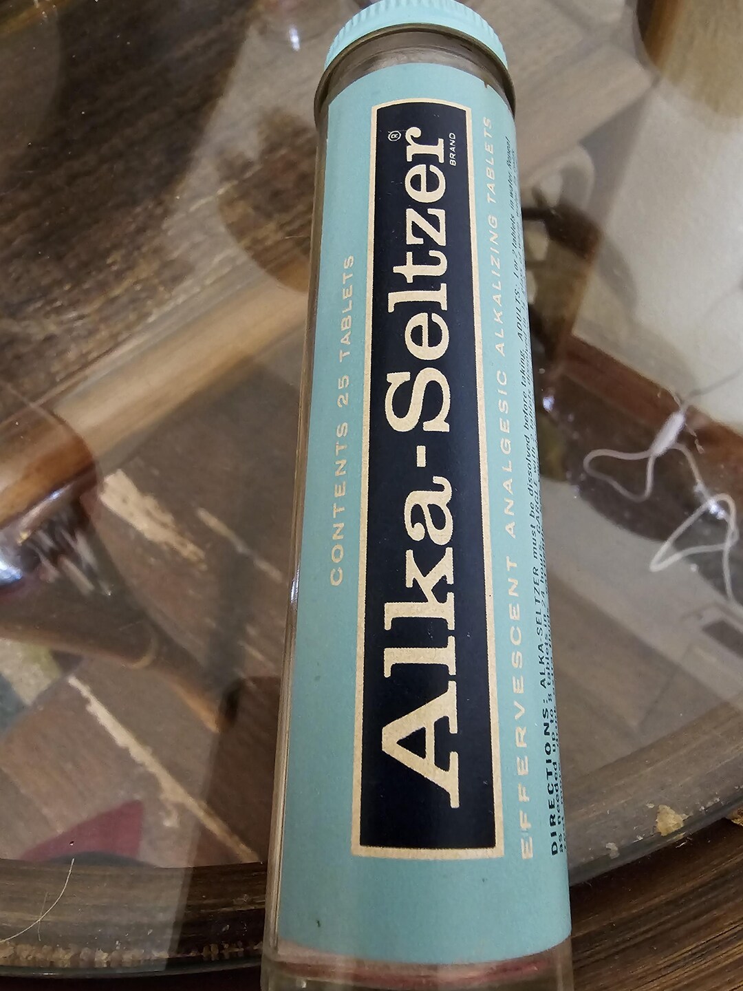 Vintage Alka Seltzer Glass Tube With Lid - Etsy