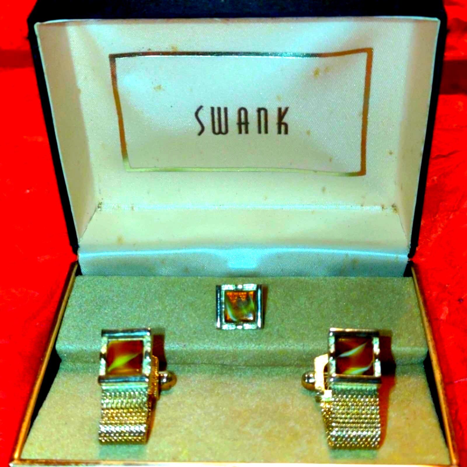 Gorgeous Swank Cufflink Set With Tie Pin - Etsy