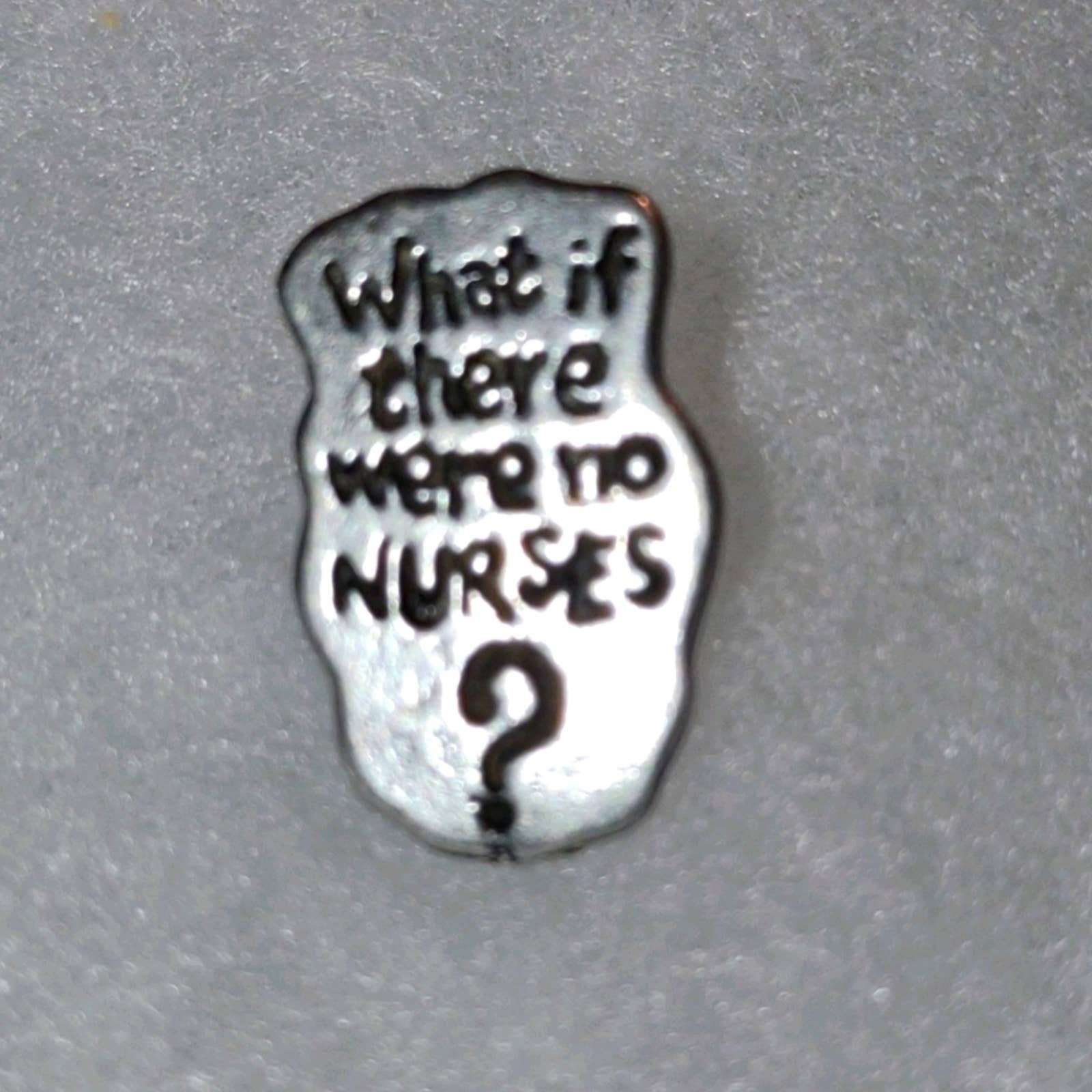 Silver Vintage SERIOUS Nursing Pin - Etsy UK