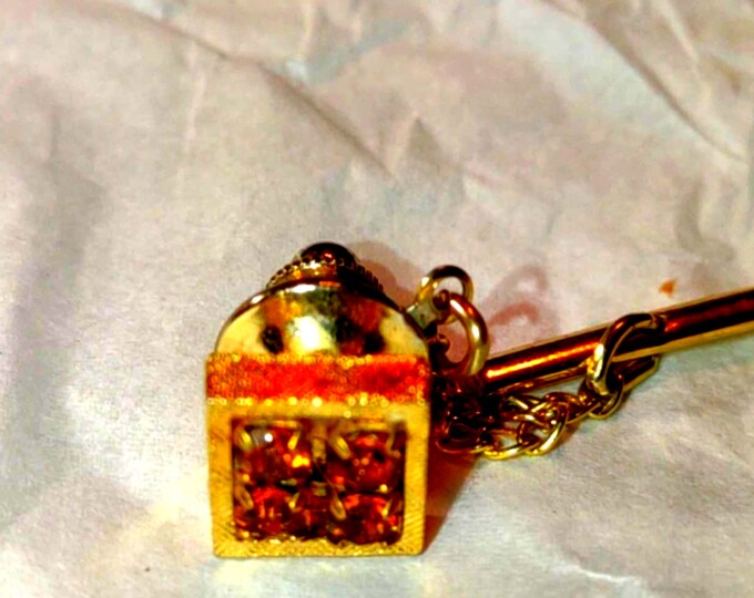 Antique Stick Pin 14k Rosy Yellow Gold Brazilian Topaz Edwardian 1900s ...