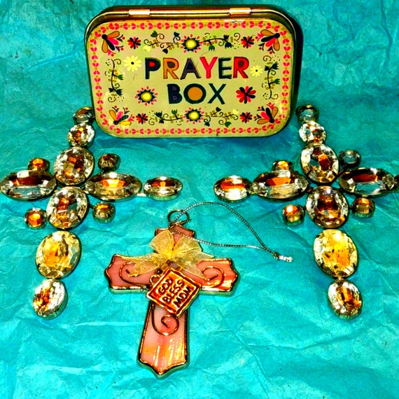 Exquisite Cross Lot and Prayer Box - Etsy