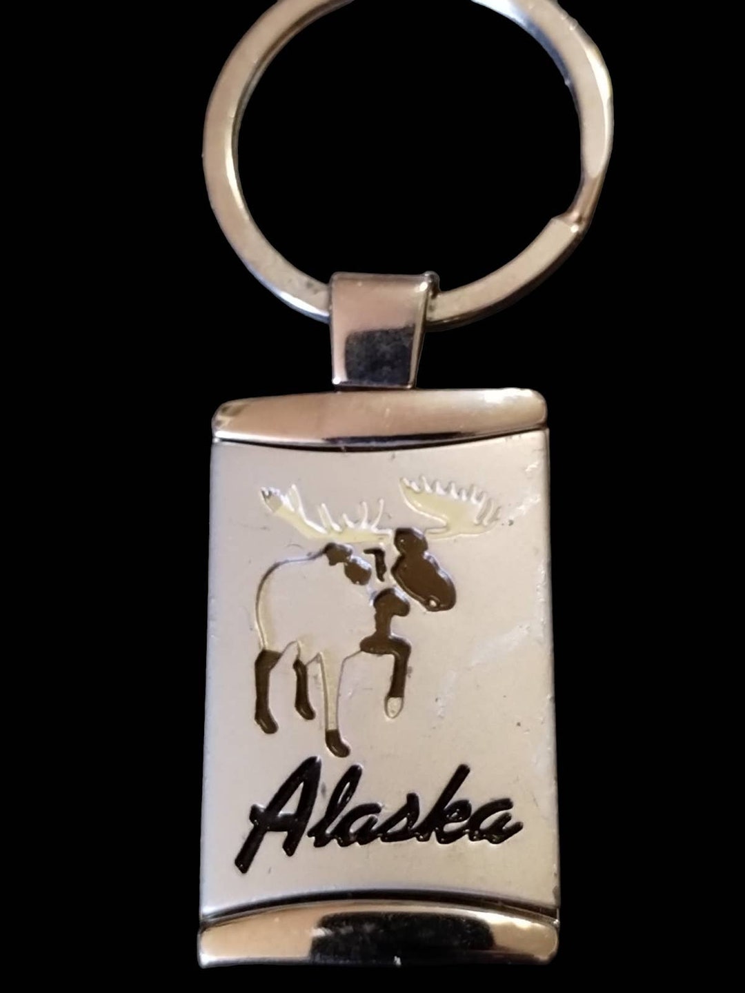 Beautiful Vintage Alaska Mousse Keychain - Etsy